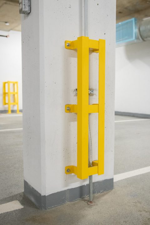 STANDARD WALL MOUNTED PIPE PROTECTOR - 6" Wide x 4" Deep - Proguard Pacific