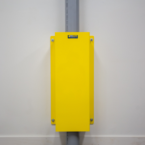 10Ga SHEET METAL WALL MOUNTED PIPE PROTECTOR (10" Wide x 8" Deep ...